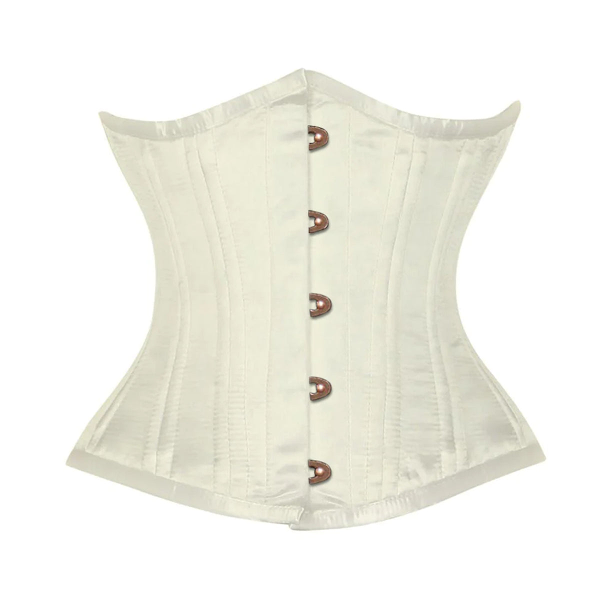 Ivory Satin Double Bone Front Gothic Underbust Bustier Corset ...